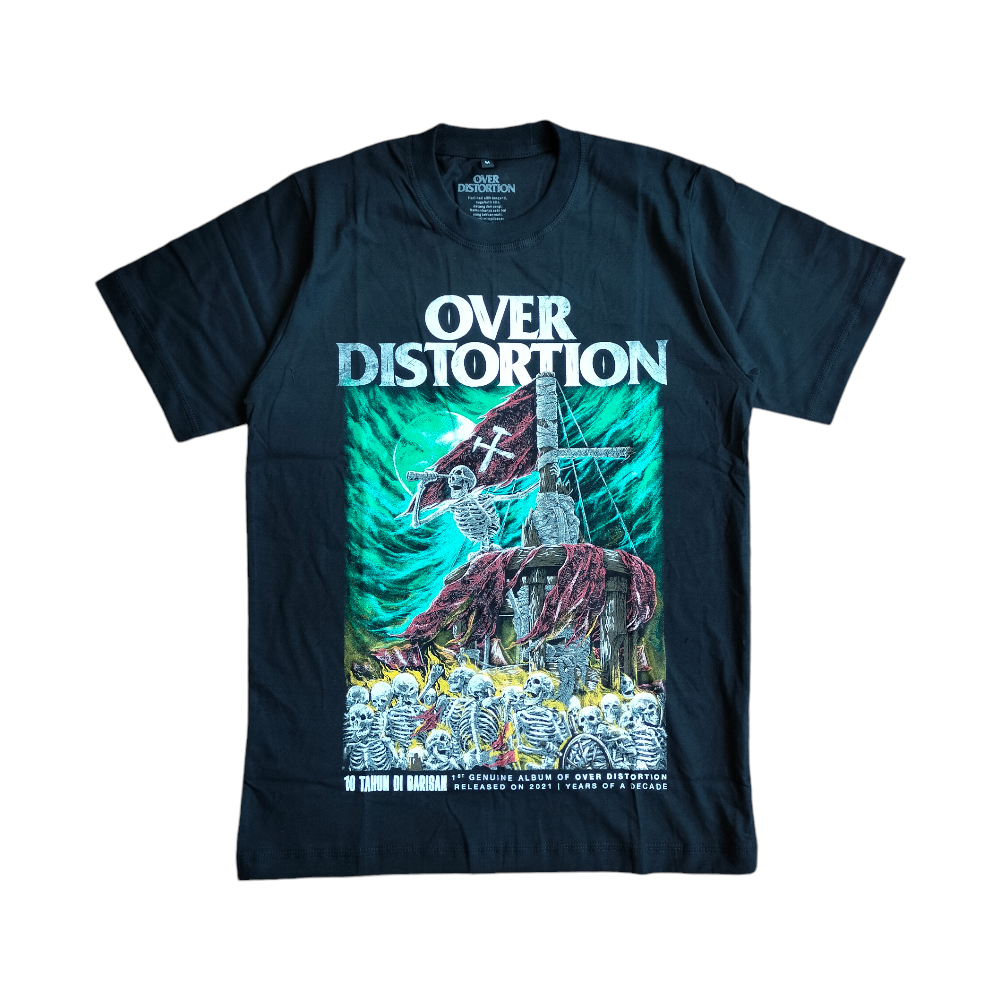 Tshirt OVER DISTORTION - 10TDB24 (FREE STICKER PACK) | Shopee Malaysia