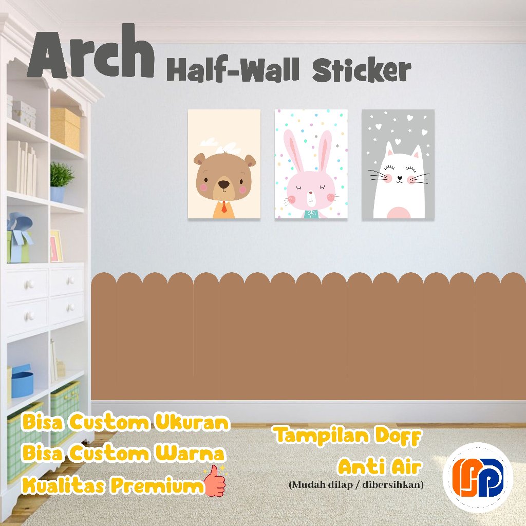 Wall STICKER/WALL STICKER ARCH HALF-WALL Home Decor Minimalist ...