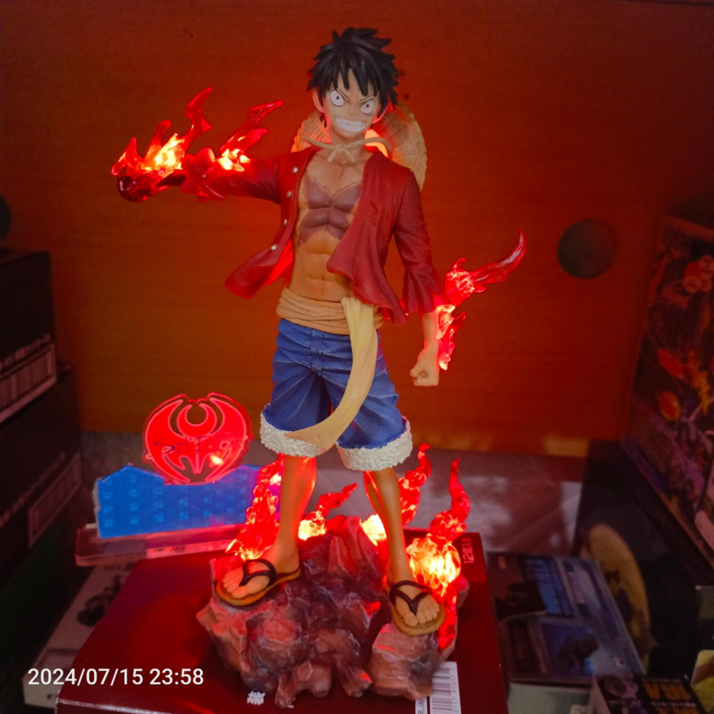 Luffy Figure 26cm Diorama And Onepiece Recast Fire Effect | Shopee Malaysia