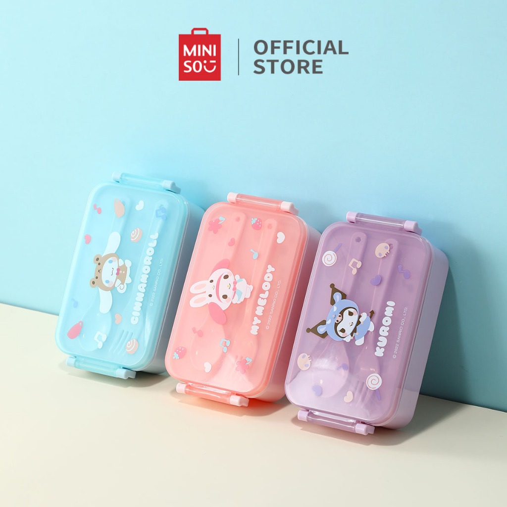 Miniso x Sanrio Bento Lunch Box Food Packaging Box With Spoon and Fork ...