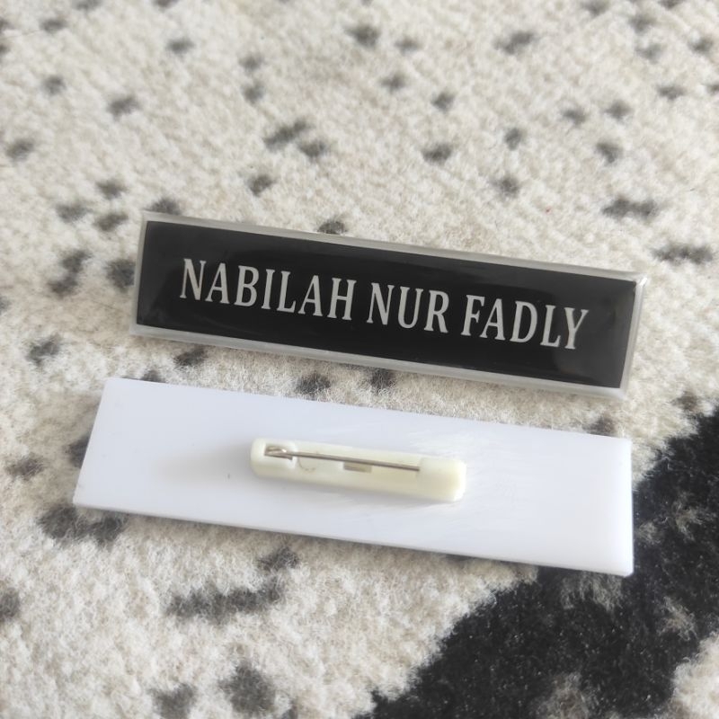 Nametag/nameplate Acrylic Safety Pin | Shopee Malaysia