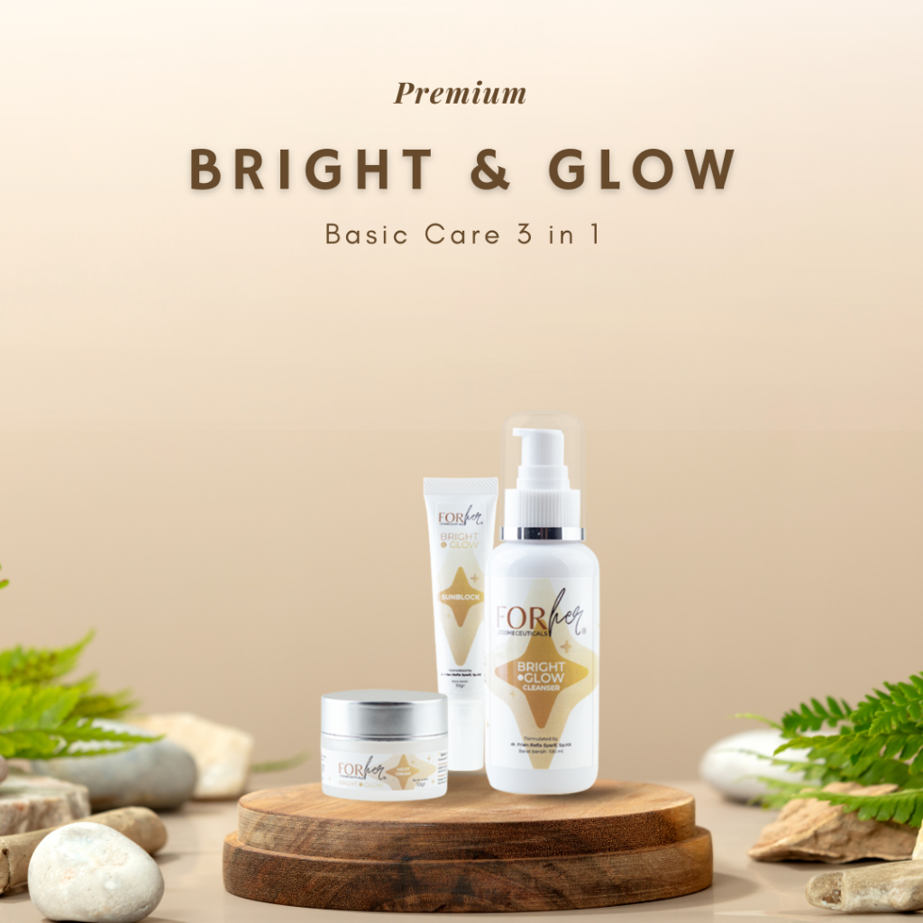 HITAM Forher BASIC CARE PREMIUM BRIGHT & GLOW | Dull Skin Care SET And ...