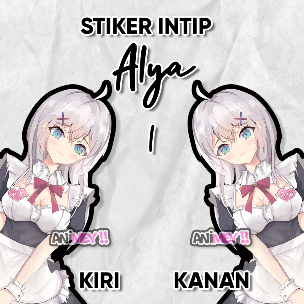 Alya Roshidere Side Peek Sticker/Waterproof Sticker | Shopee Malaysia