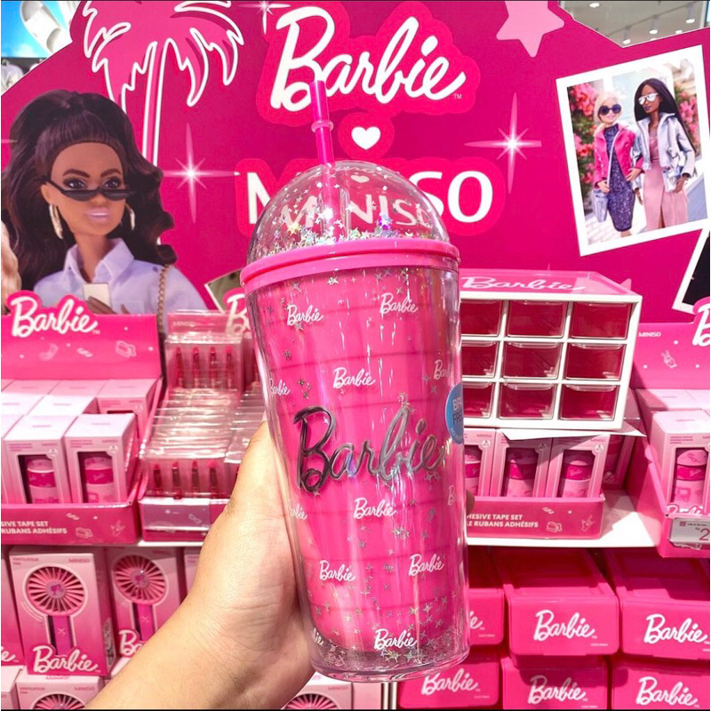 Miniso X Barbie Drinking Bottle BPA Free Drinking Tumbler 600ml Straw ...
