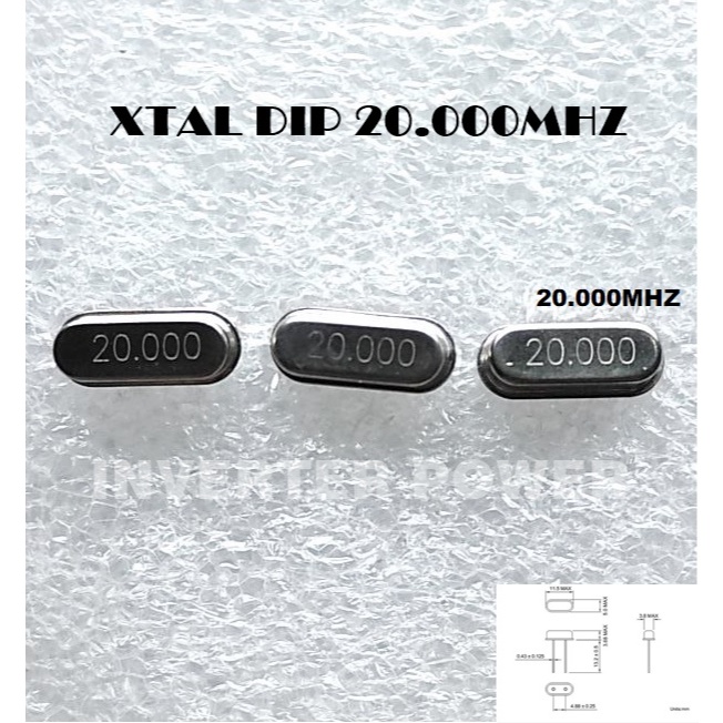 Crystal 20MHz LowProfile Crystal 20,000 mhz xtal 49S DIP | Shopee Malaysia