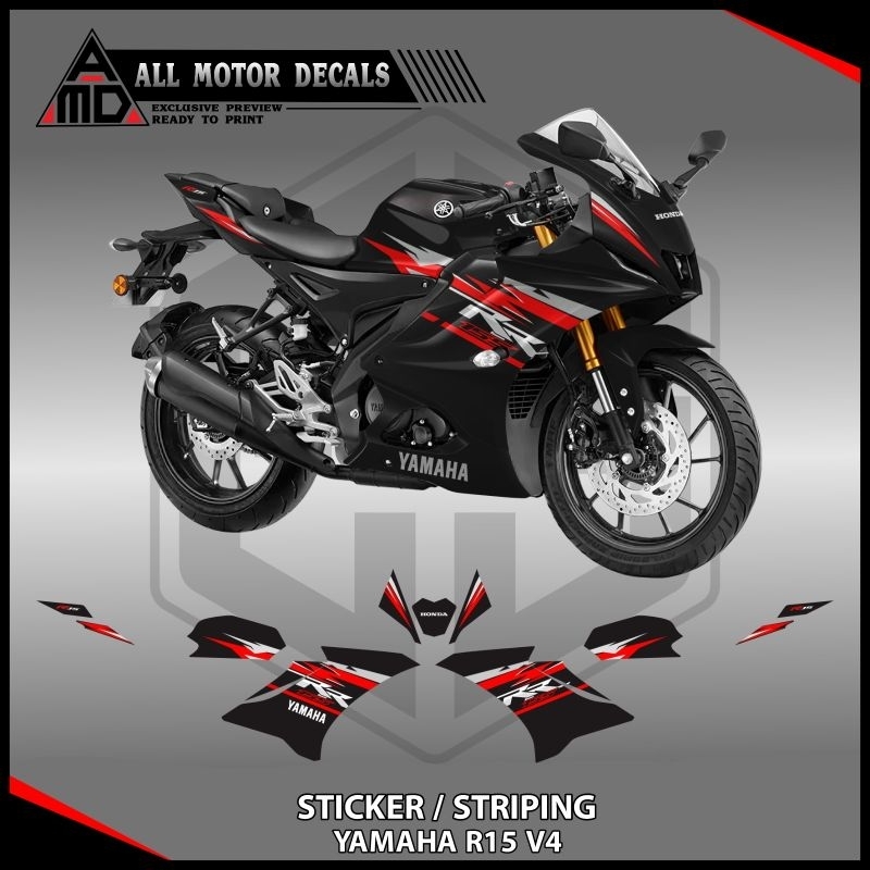 Sticker Decal Yamaha R15 V4 Livery Graphic Rr List / Striping R15M ...