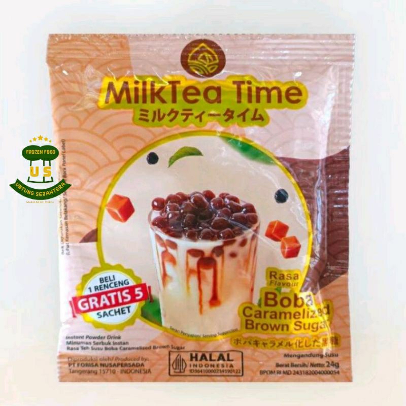 MilkTea Time Boba Drink Sachet MilkTea Time Boba 1pcs 24gr Brown Sugar ...