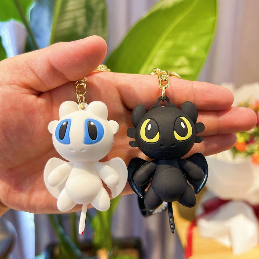 GANTUNGAN Toothless Dragon Motorcycle Car Keychain School Bag Holder ...
