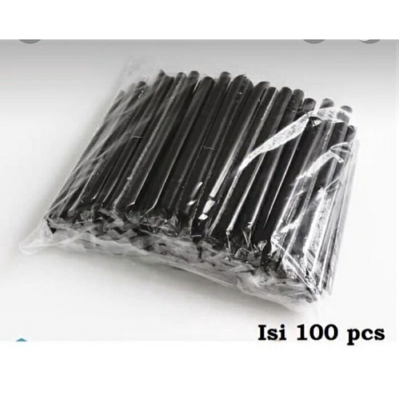 HITAM 12ml BLACK STERILE BOBBA STRAW (1 PACK CONTAINS 100 PCS) | Shopee ...