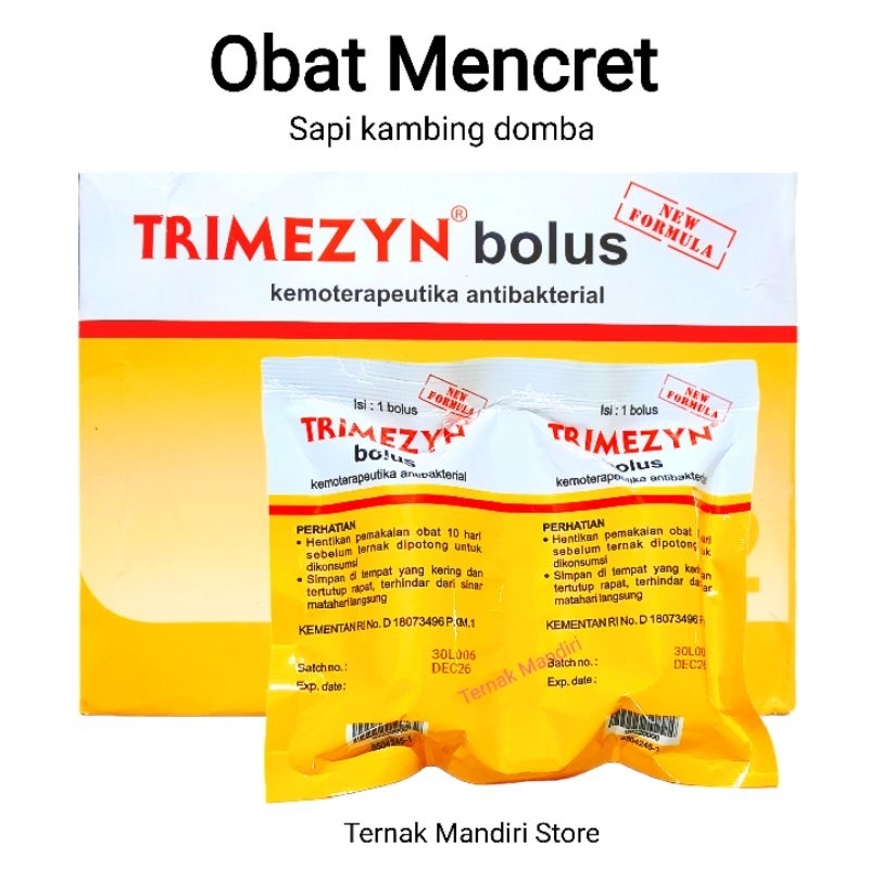 Trimezyn CONTAINS 2 CAPLETS DIARRHEA MEDICINE FOR COWS GOATS SHEEPS ...