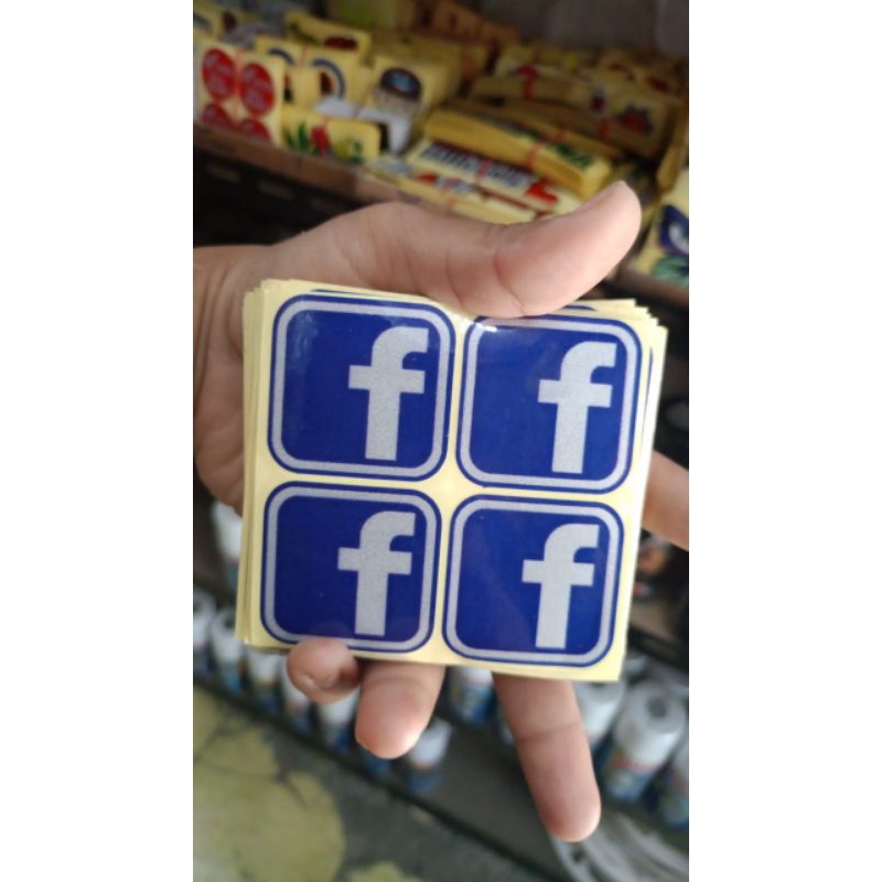 Metallic Facebook Logo Sticker | Shopee Malaysia