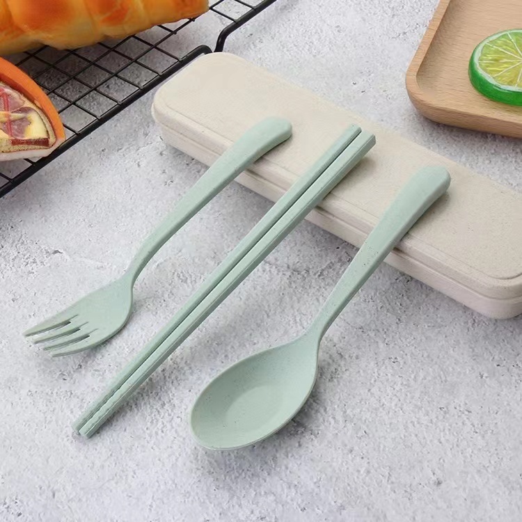 3 In 1 Cutlery Set/Straw Spoon Set/Dinnerware Set/Traveling Tablespoon ...