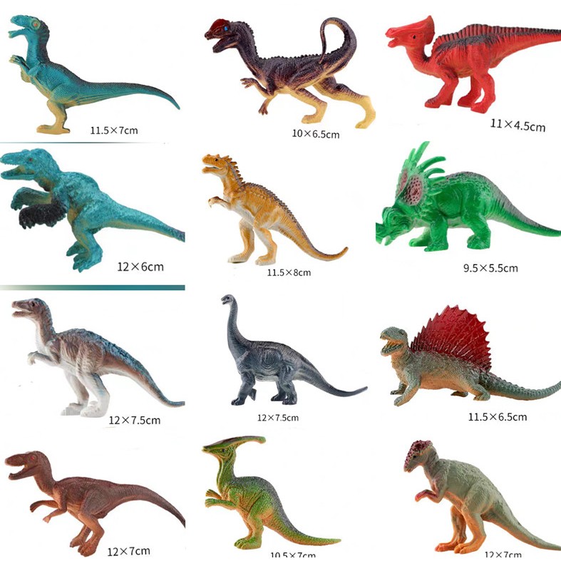 Rubber Dinosaur Toys 10-12CM Contents 12PCS | Shopee Malaysia