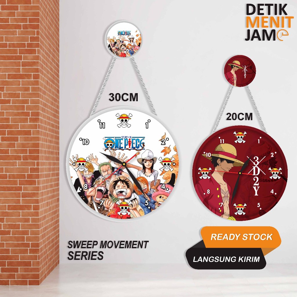 HIASAN DINDING 20cm WALL CLOCK UNIQUE HANGING ANIME ONE PIECE EDITION ...
