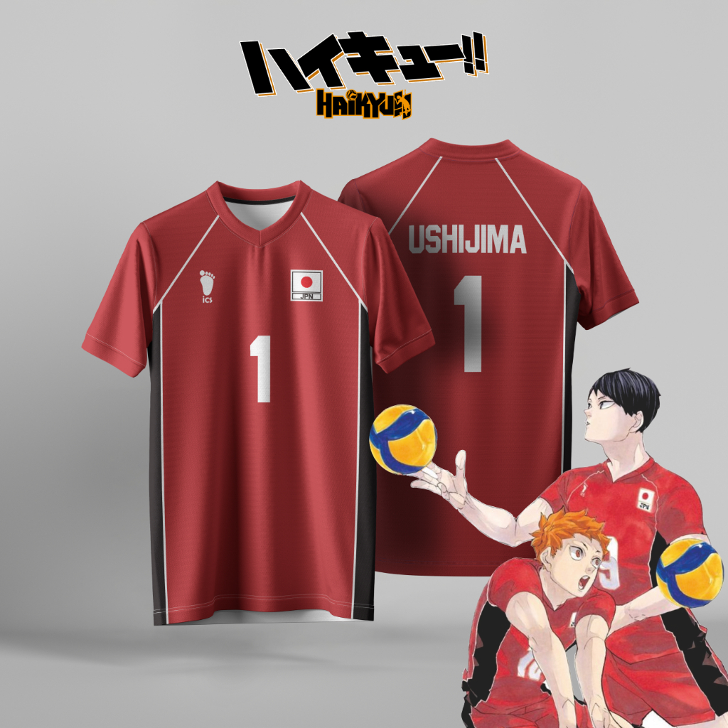 Anime HAIKYUU VOLLEYBALL JAPAN NATIONAL COSPLAY JERSEY T-SHIRT, FULL ...