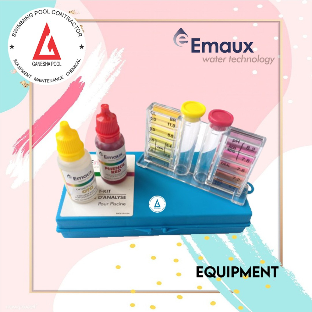 EMAUX 2 in 1 Swimming Pool Test Kit Swimming Pool pH and CL Test Kit ...