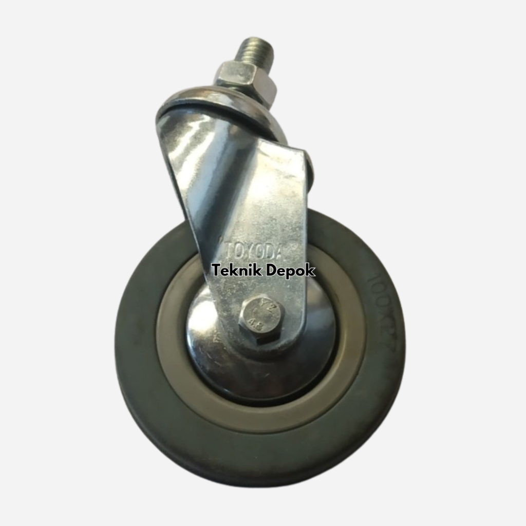 4 inch Rubber Wheel Life 27 x 100mm Bolt Tire Trolley Cart Push RS ...
