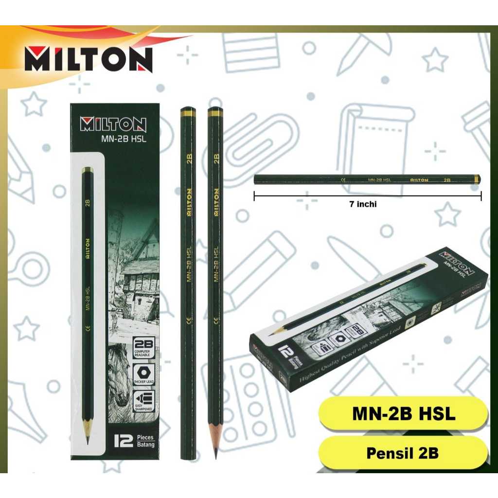 HIJAU (12pc) 2b pencil blue pencil/green pencil/children's pencil (MUST ...