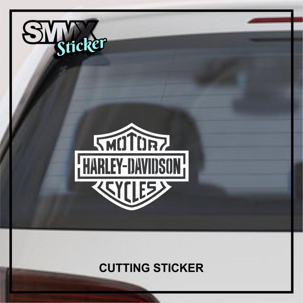 Cutting Sticker Logo HD Harley Davidson Monochrome | Shopee Malaysia