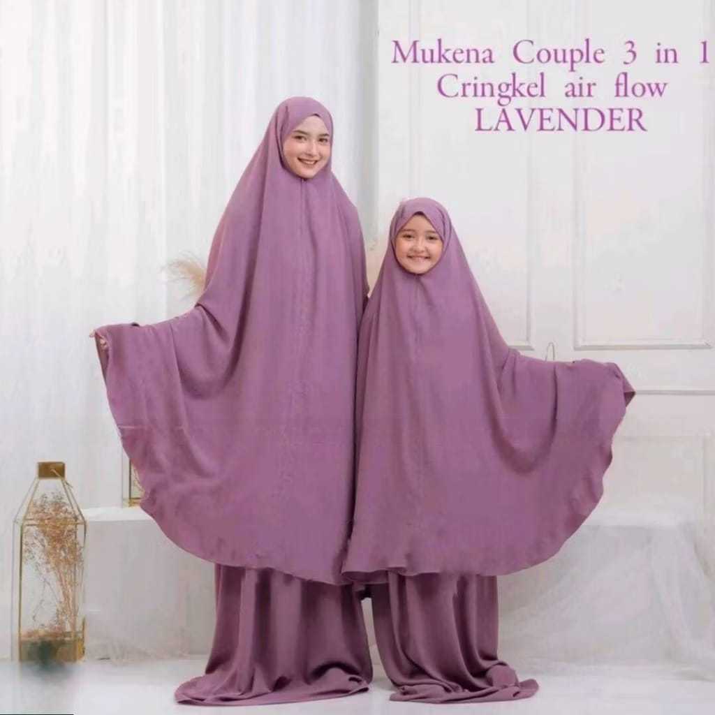 BP - MUKENA COUPLE FRENCH MOTHER AND CHILD CRINKLE LESTI AIRFLOW 3IN1 PREMIUM MECCA SERIES ...
