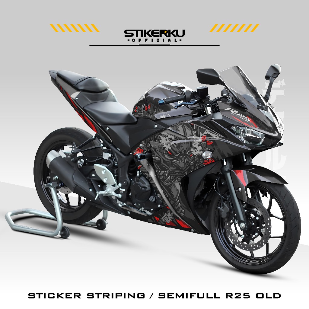 STRIPPING SEMIFULL YAMAHA R25 / MOTIF 9 / STICKER VARIATION YAMAHA R25 ...