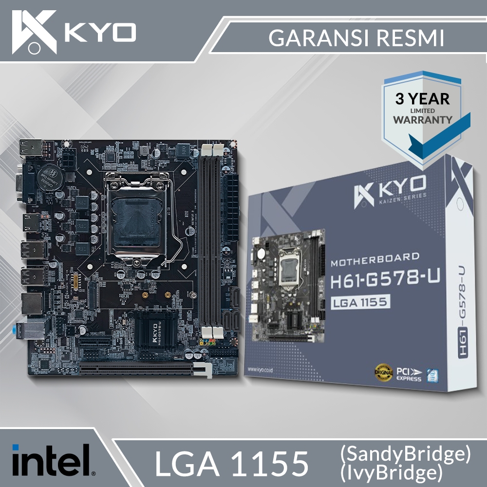 KAIZEN H61 LGA 1155 DDR3 H61 Motherboard Mobo H61 Mainboard | Shopee Malaysia