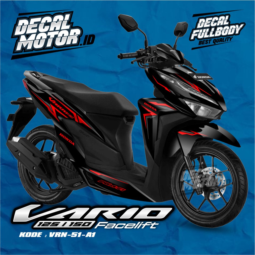 Sticker DECAL HONDA VARIO 150-125 NEW FULL BODY - STICKER VARIO NEW 150 ...