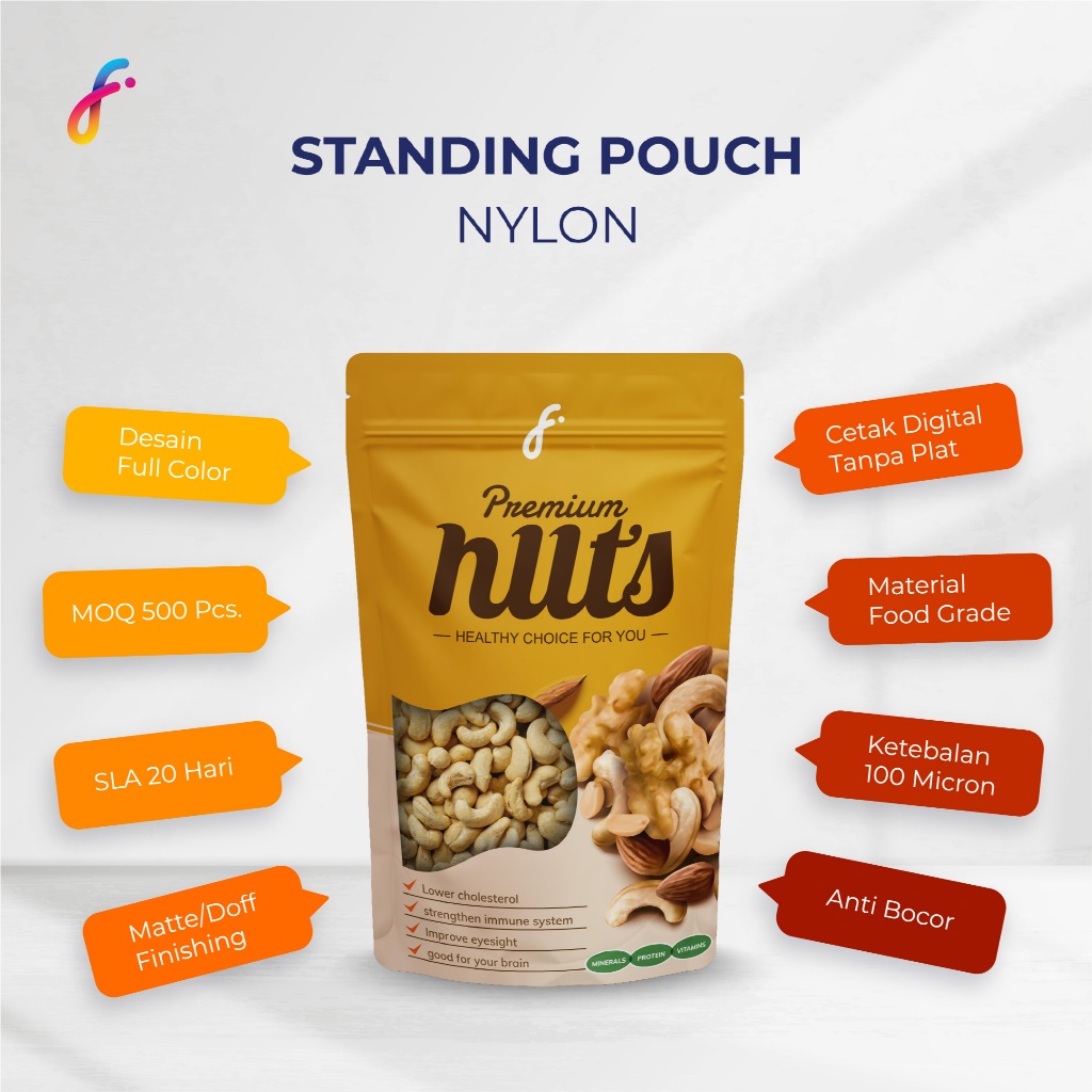 Print Standing Pouch Nylon 100 Matte/Doff - 16x25 cm | Shopee Malaysia