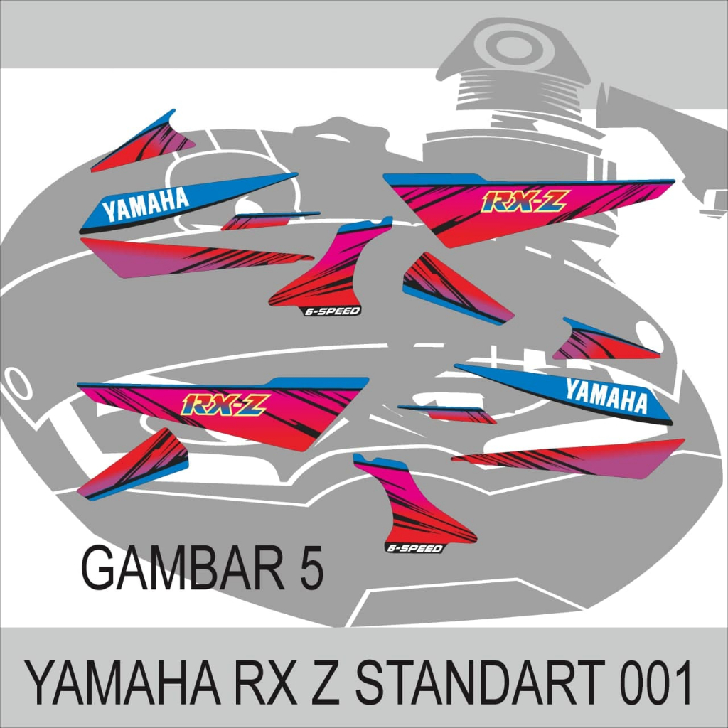 Yamaha RX-Z Motorcycle Variation STRIPING LIST Sticker Standard Graphic ...