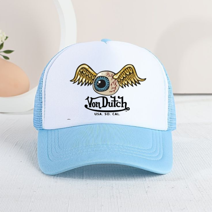 Adns- dtf trucker Net Hat Picture Of von dutch Cowboy Hat For Adult Men ...