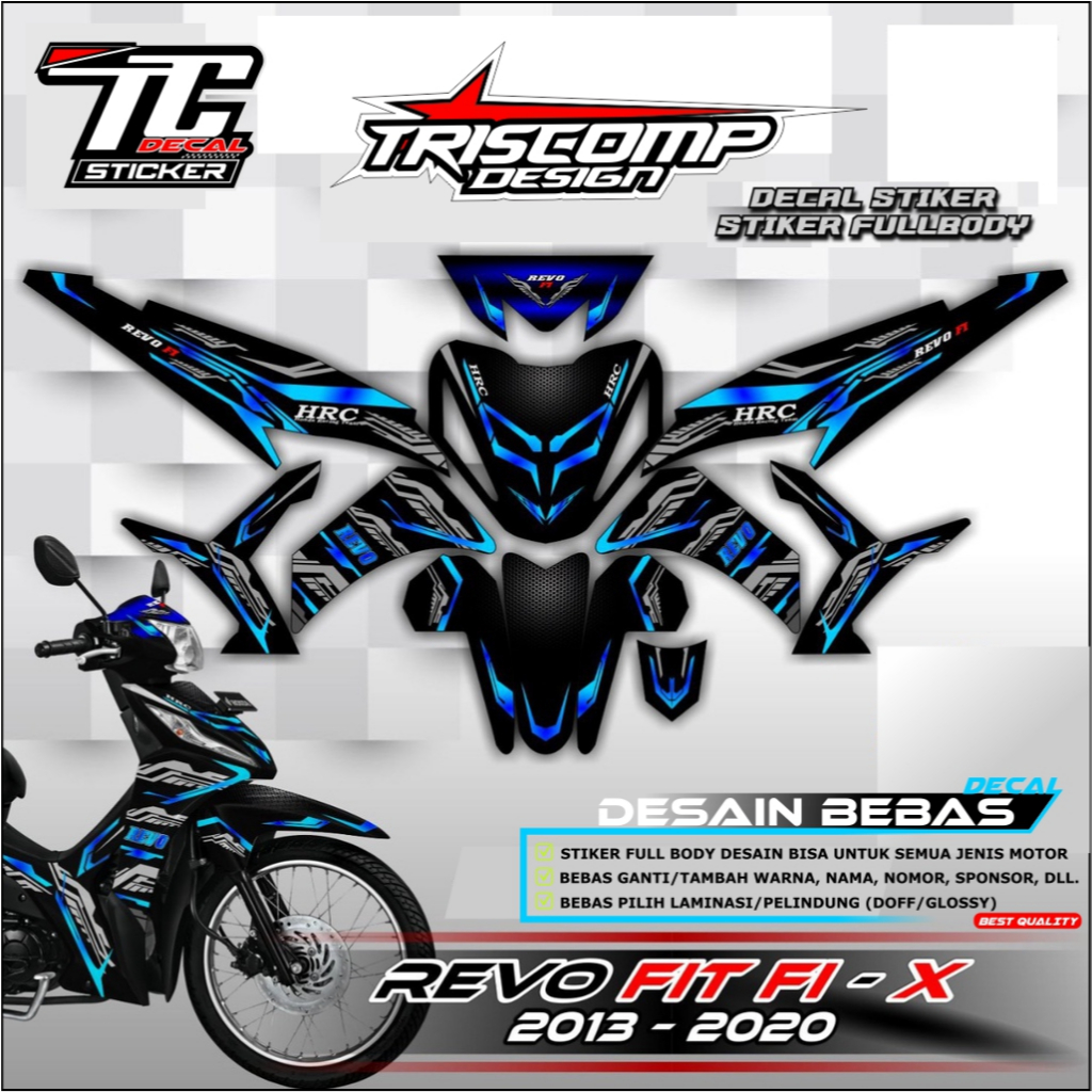 Revo fit fi full body motorbike decal, custom revo fit fi motorbike ...