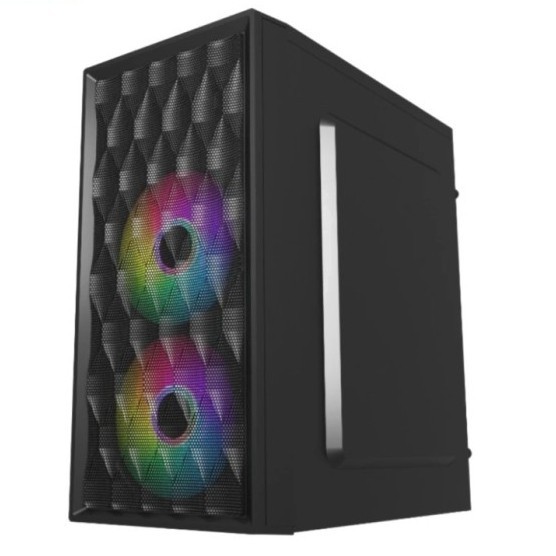 Almaz M-ATX Hose PC Casing Includes 2 ARGB Fans | Shopee Malaysia