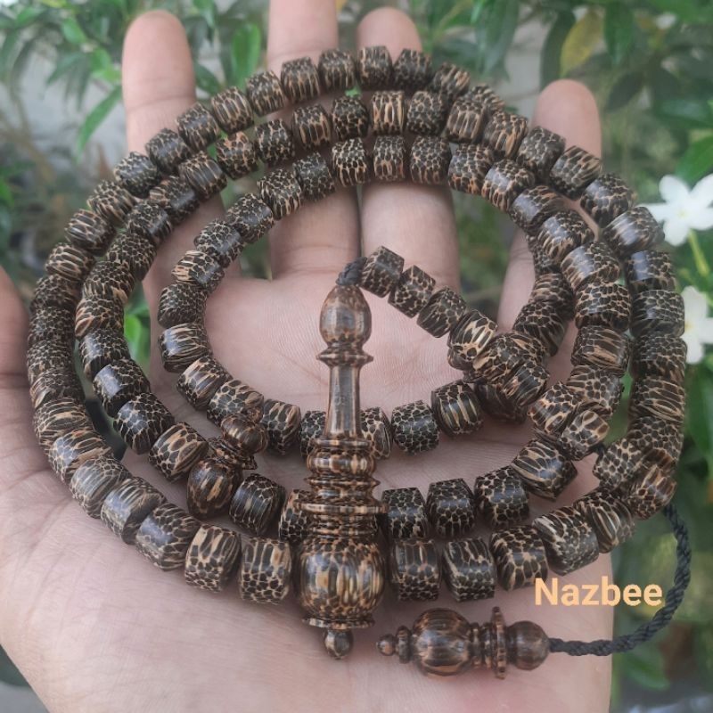 HITAM KAYU Tasbih 99th Black Tiger Velvet Wood - 8mm | Shopee Malaysia