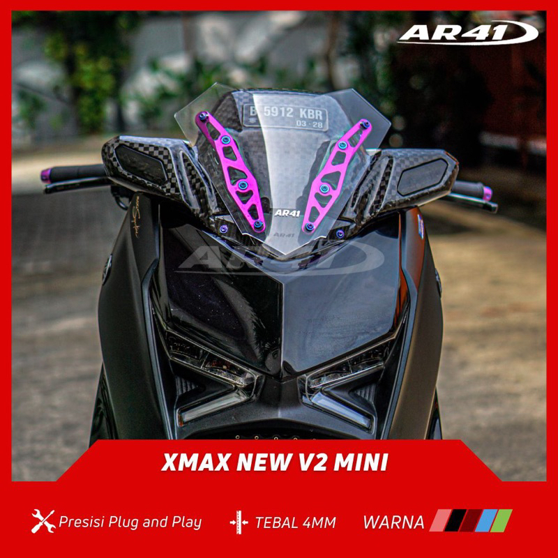 Windshield Xmax New 2023/2024 Connected V2 Mini, Visor Xmax New V2 Mini Windshield Xmax Thick 4 ...