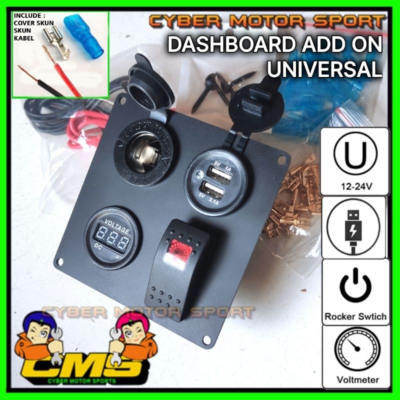 Dashboarad add on panel switch 12v 24v universal switch switch LED ...