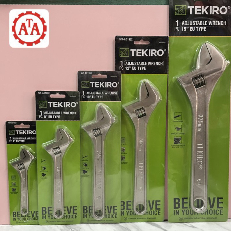 Tekiro WRENCH 6" 8" 10" 12" 15" ADJUSTABLE WRENCH BACO WRENCH TEKIRO ...
