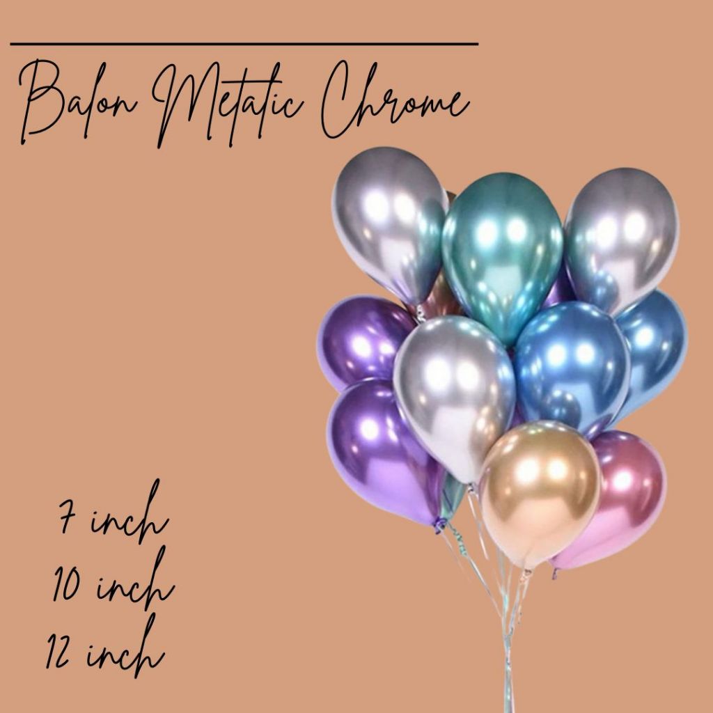 MOST RETAIL LATEX BALLOONS CHROME METALLIC BALLOONS/7 INCH BALLOONS ...