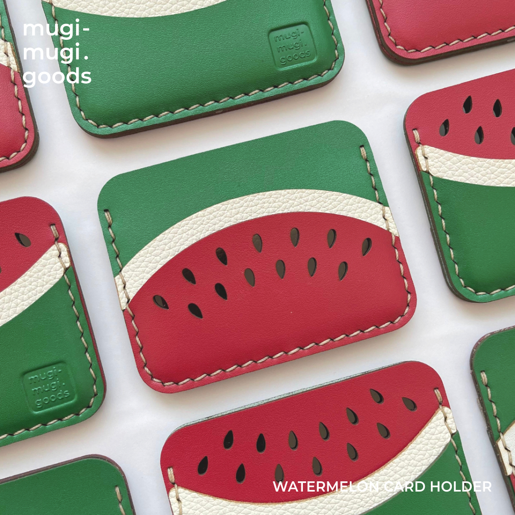 Mugi mugi mugi goods | Watermelon Card Holder | Men's Women's Leather ...