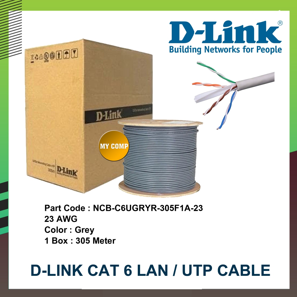 Cable Lan Network D-Link Cat 6 Retail Meter / Cable UTP Ethernet ...