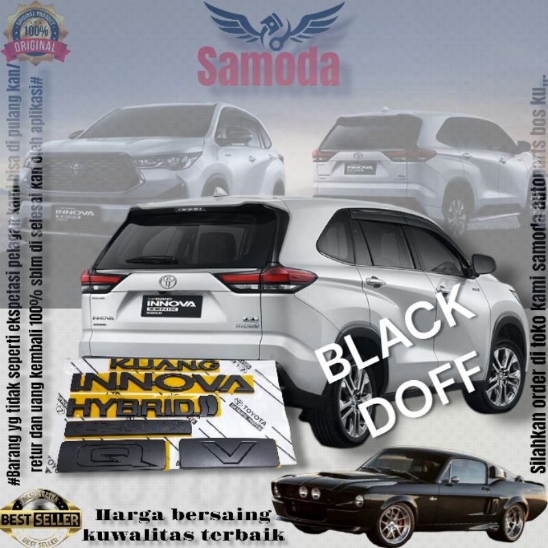 HITAM Emblem LOGO TOYOTA INNOVA ZENIX HYBRIDS CUSTOM BLACK DOFF ...