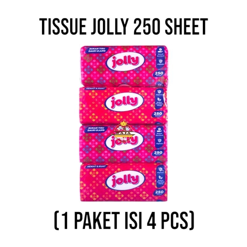 (1 PACKAGE CONTAINS 4 PCS) Jolly Tissue 250 / Jolly Facial 250 Sheets ...