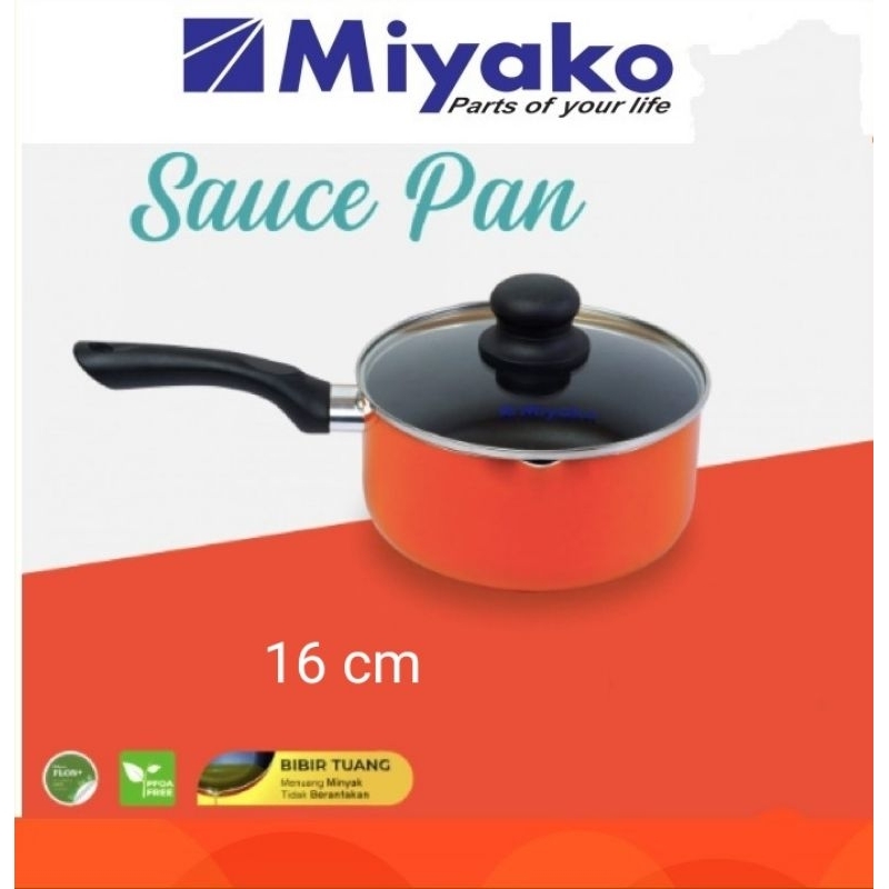 Miyako Sauce Pan 16cm Miyako Milk Pan Miyako Small Pan Non-Stick Teflon ...
