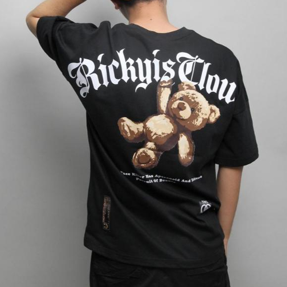 RIC RICKY IS CLOWN Gothic Logo & Bear T-shirt Black Rickyisclown ...
