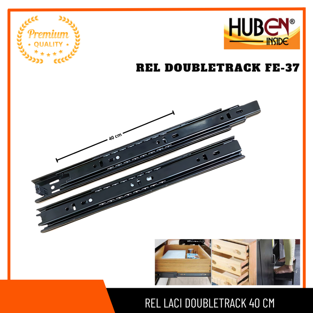Drawer Rail Double Track 35Cm Drawer Rail 35Cm Iron Material FE 37 ...