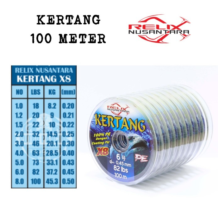 Pe Kertang 100m PE Relic Nusantara Multi Color (Colorful per 10meter ...