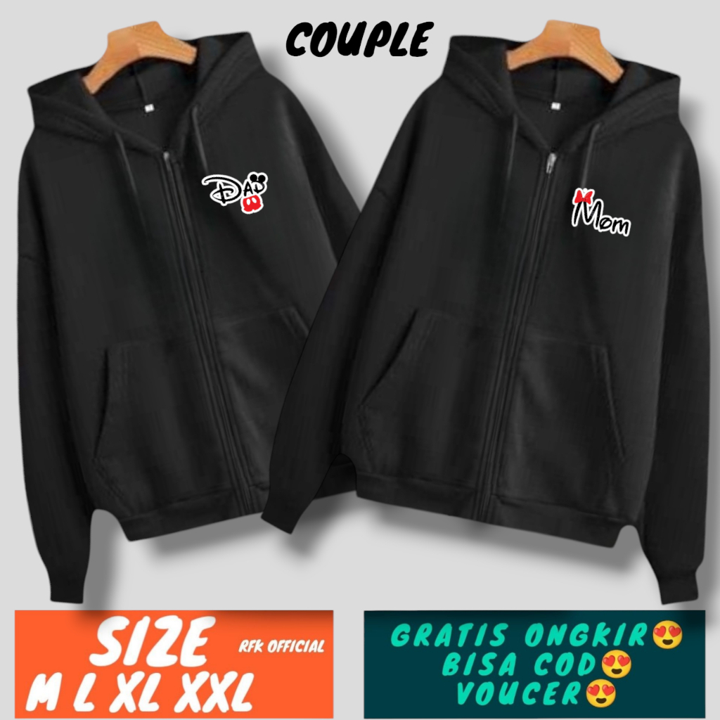 (CONTAINS 2 JACKETS) ZIPPER couple JACKET / MOM AND DAD couple JACKET ...