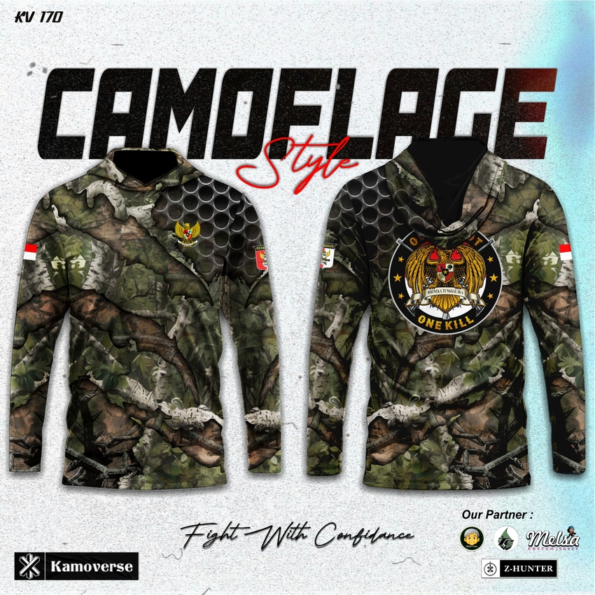 Kamoverse JERSEY CAMO MOTIF LATEST ONE SHOOT ONE KILL LOGO | Bsa CUSTOM ...