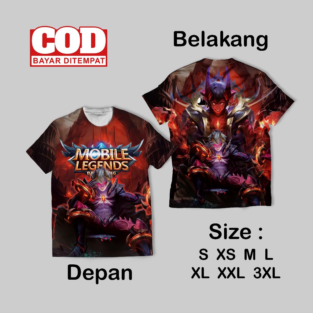 Mobile Legends FullPrint T-Shirt | Game | Mlbb Game AOP T-Shirt Front ...