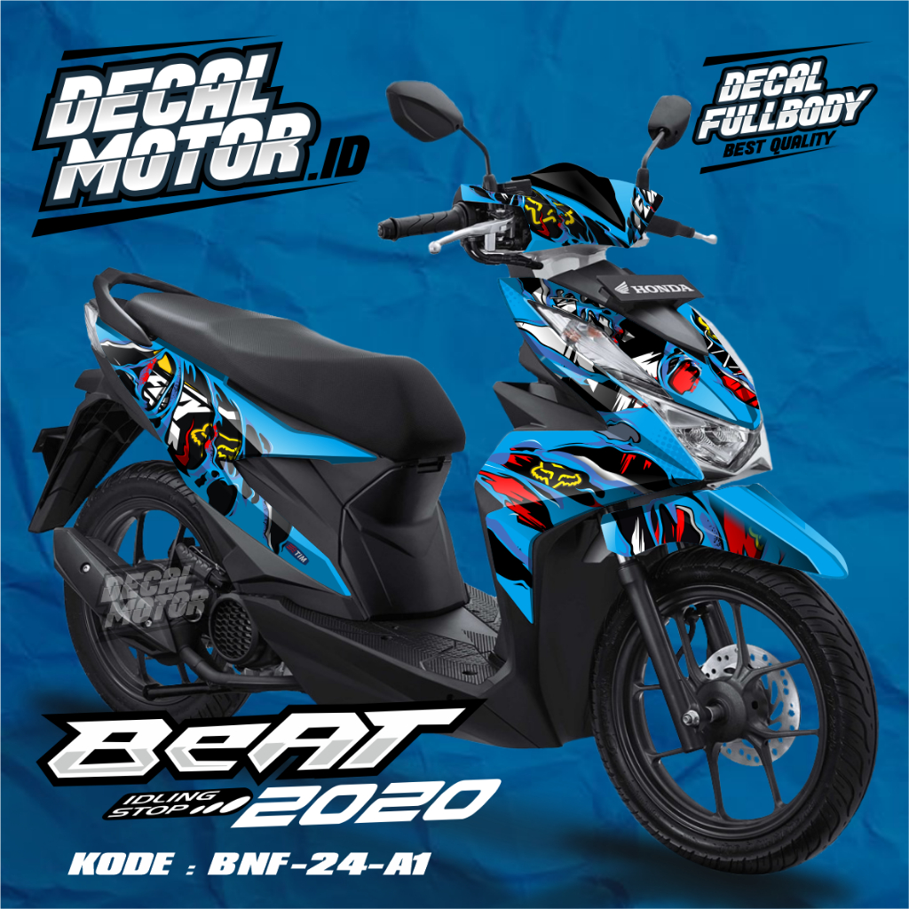2023-2022 Beat Deluxe / Facelift Motorcycle Full Body Decal Sticker ...