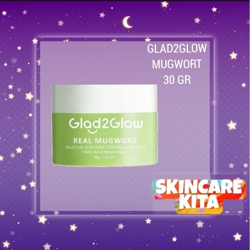 Glad2Glow Real Mugwort Salicylic Acid Acne Control Clay Mask 30 Gr G2G ...